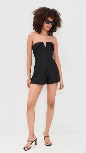 Alexis Chelya Sleeveless Romper - Black