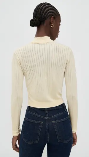 FRAME Crop Fitted Turtleneck