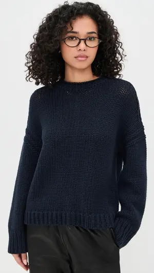 LA LIGNE Chunky Knit Crewneck Sweater