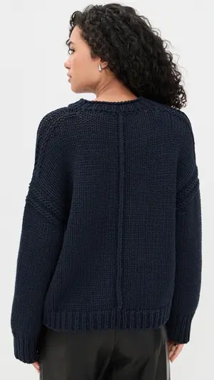 LA LIGNE Chunky Knit Crewneck Sweater