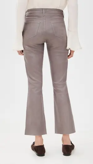 L'Agence Kendra Crop Flare Jeans - Driftwood Coated