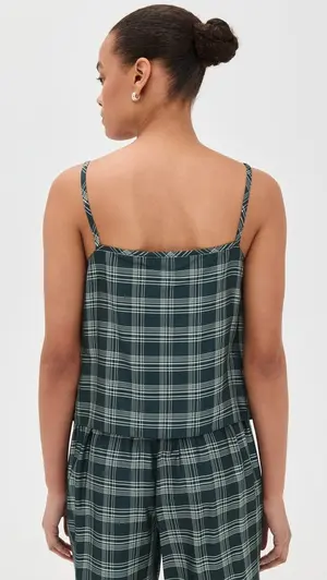 Theory Sleeveless Plaid Top