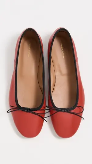 MANSUR GAVRIEL Dance Ballerina Flats - Pomodoro/black