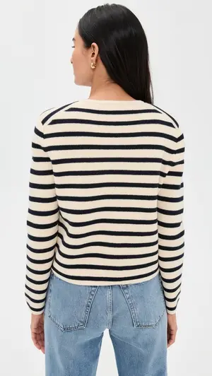 ALEX MILL Striped Sweater Jacket