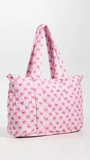 LoveShackFancy Aja Weekender - Peppermint Pink