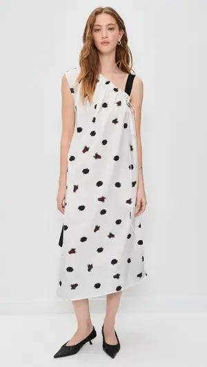 LEE MATHEWS Leila Polka-dot Print Dress
