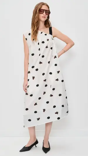 LEE MATHEWS Leila Polka-dot Print Dress