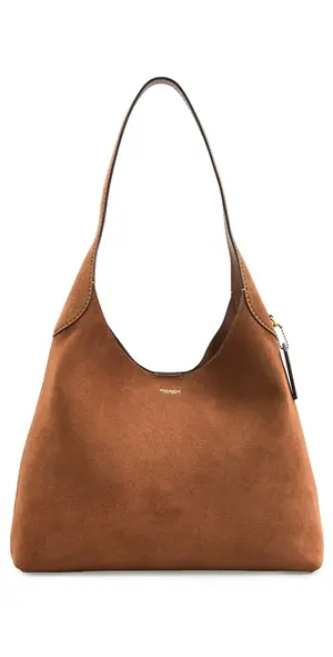 COACH Suede Brooklyn Shoulder Bag - B4/warm Brown