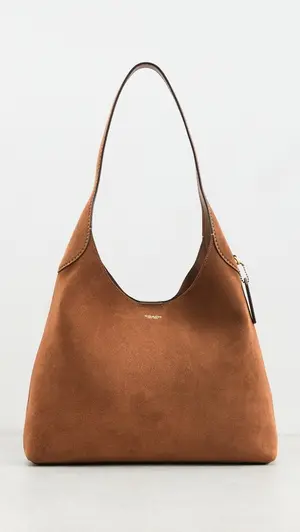 COACH Suede Brooklyn Shoulder Bag - B4/warm Brown