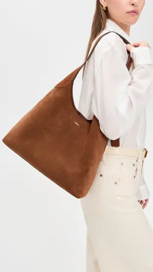 COACH Suede Brooklyn Shoulder Bag - B4/warm Brown