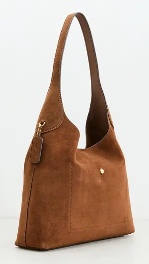 COACH Suede Brooklyn Shoulder Bag - B4/warm Brown