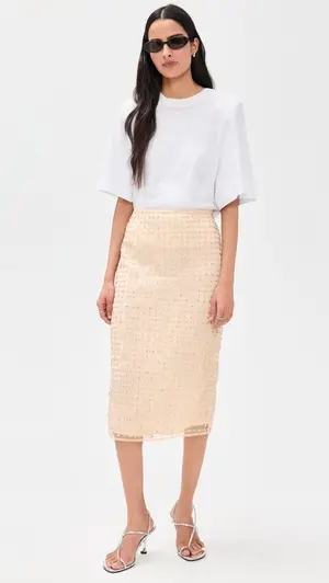 Staud Casey Sequin-embellished Skirt