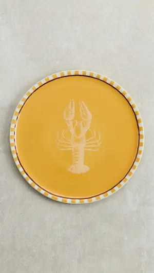 Carolina K Hand-painted Lobster Serving Plate