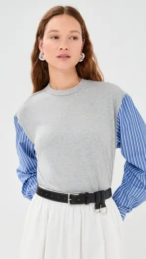 MERYLL ROGGE Shirting Sleeves T-shirt