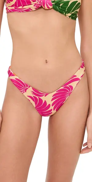Farm Rio Banana Wings Low Bikini Bottoms - Banana Wings Pink