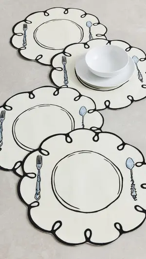 MISETTE Linen Embroidered Placemats