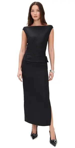 SIR. Raquel Off-shoulder Midi Dress