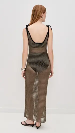 Staud Vinta Crochet Maxi Dress