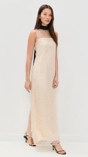Staud Sequin Embellished Maxi Dress