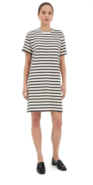 JIL SANDER Stretch Jersey Striped Mini Dress - Mariniere