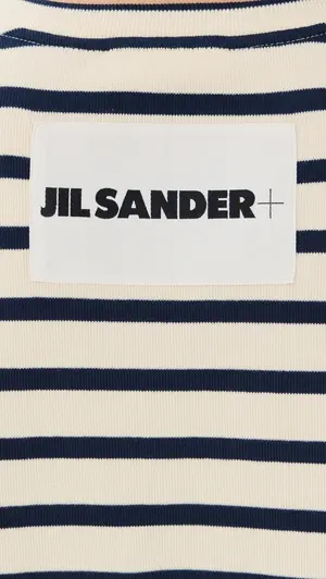 JIL SANDER Stretch Jersey Striped Mini Dress - Mariniere