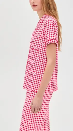 Z Supply Gingham Pajama Top
