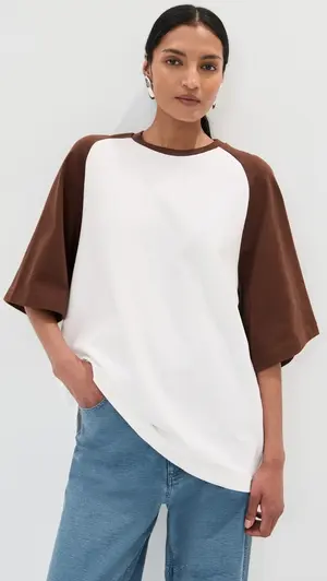 Tibi Baseball Tee