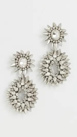 Deepa Gurnani Pia Crystal Drop Earrings