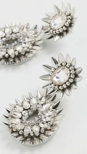 Deepa Gurnani Pia Crystal Drop Earrings