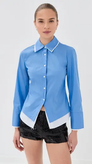 Veronica Beard Bonnie Poplin Shirt