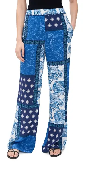 DONDE ESTEBAN Paisley Print Pants - Midnight
