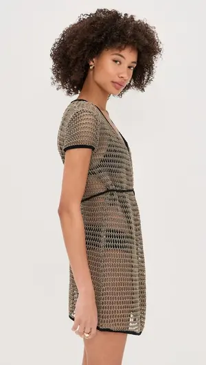 Staud Spritz Crochet Mini Dress