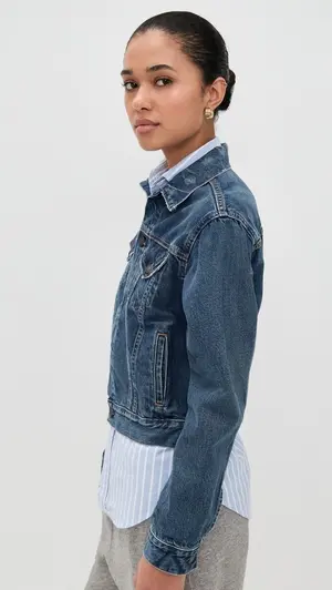 Polo Ralph Lauren 3x1 Rigid Denim Classic Trucker Jacket - Meuse Wash