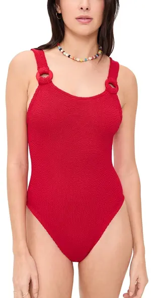 Hunza G Domino One-piece Swimsuit - Red