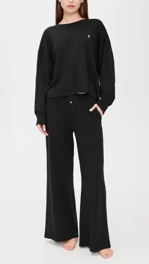 Polo Ralph Lauren Crew Neck Wide Leg Pants Set