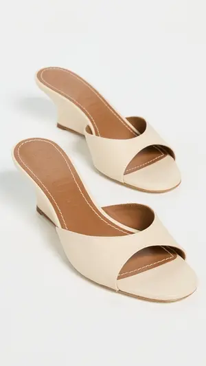 Staud Brigitte Wedge Sandals - Cream