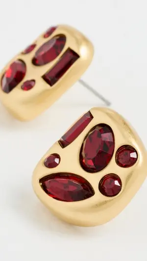 Lele Sadoughi Molten Button Earrings With Accents
