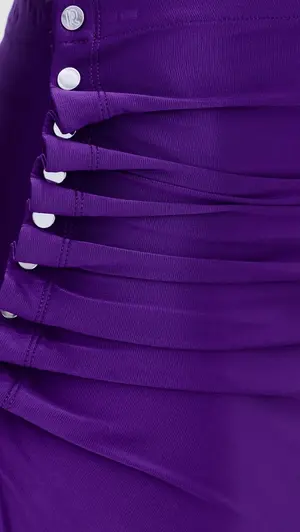 Rabanne Ruched Slinky Jersey Skirt