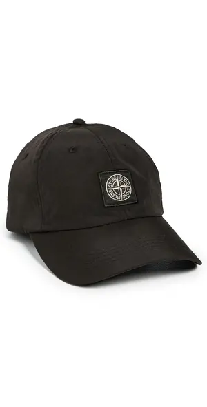 Stone Island Nylon Oxford Baseball Cap - Black