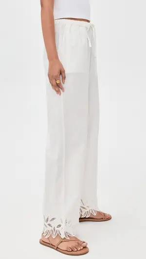 Rails Emmie Embroidered Pants - White Palm Embroidery