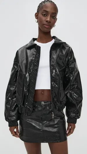 CULTNAKED Lviv Croc-embossed Bomber Jacket