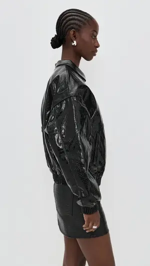 CULTNAKED Lviv Croc-embossed Bomber Jacket