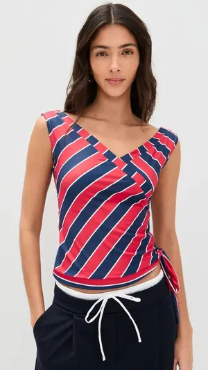 Lioness Mischief Striped Jersey Top
