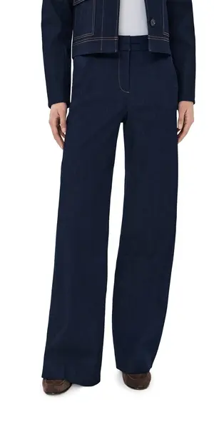 Veronica Beard Jean Wide Leg Denim Pants