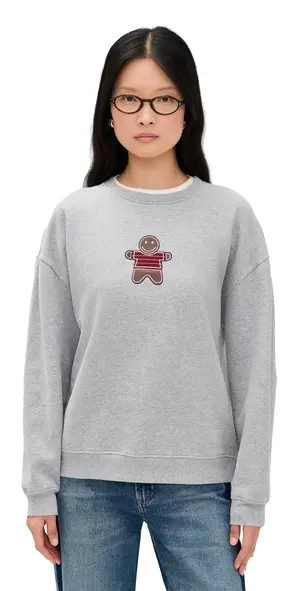 Kule Oversized Gingerbread Graphic Sweatshirt