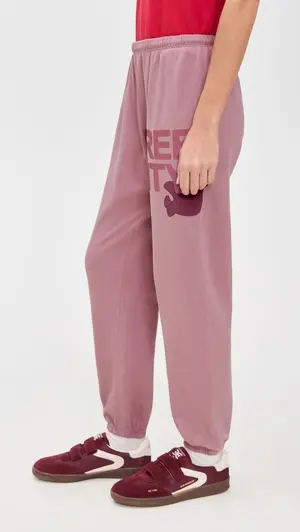 FREECITY Logo Print Sweatpants - Makeup