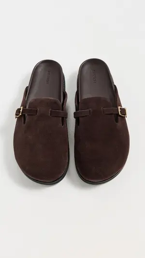 Simkhai Adara Buckle Suede Slippers