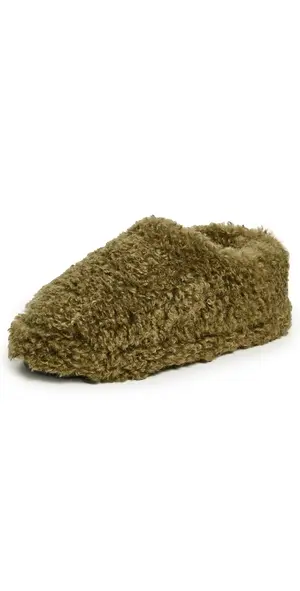 Apparis Misha Bouclette Slippers - Khaki