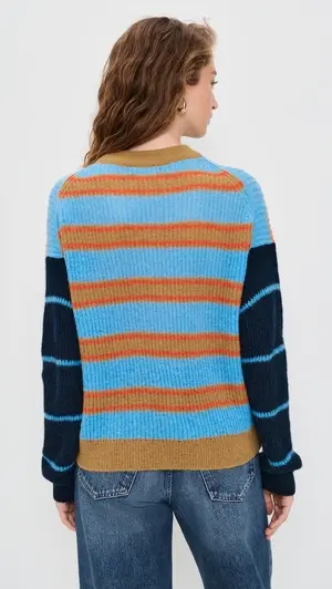 Closed Striped Crew Neck Sweater