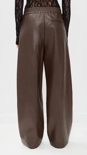 MSGM Leather Elastic Pants